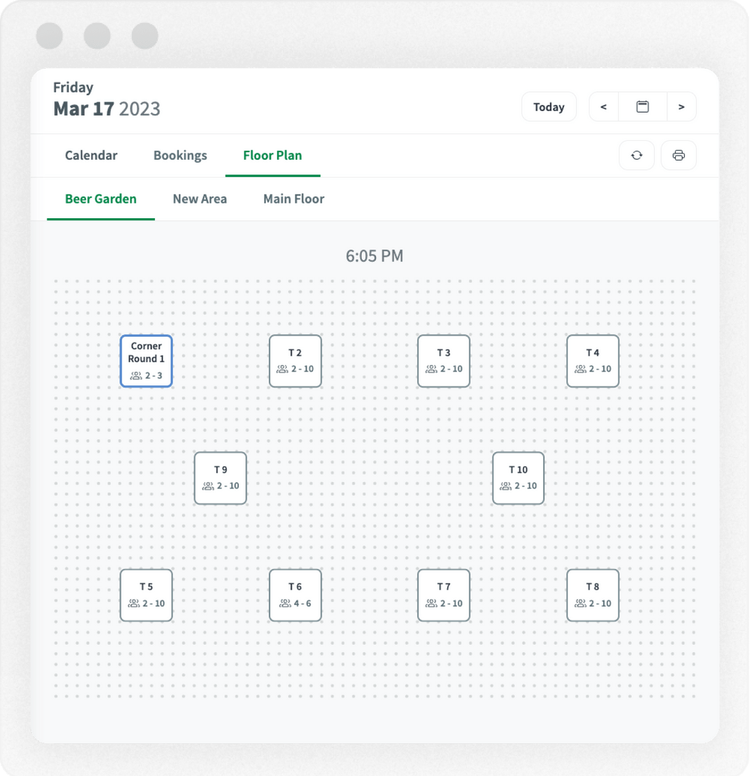 Stay In Control - TableSense Online Table Booking